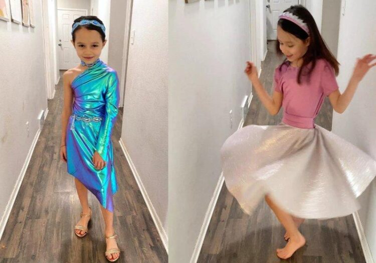 Menina de 9 anos cria próprios looks e fica famosa no mundo da moda